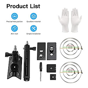 HOLACA 2-in-1 Pole Mounting Bracket for Ring Solar Panel, Spotlight Cam Pro/Plus and Stick Up Cam Battery/Wired Outdoor Mount Accessories for Ring SuperSolar Panel (Black)