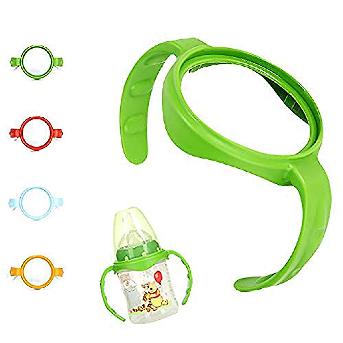 ROMIRUS Baby Feeding Bottle Handles Compatible for NUK Smooth Flow Bottles (Not for Nuk Cups and Nuk Simply Natural Bottles), 2 Counts Color May Vary