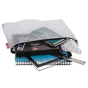 Creative Mark Plastic Mesh Zipper Bag Medium-Large 10x14"