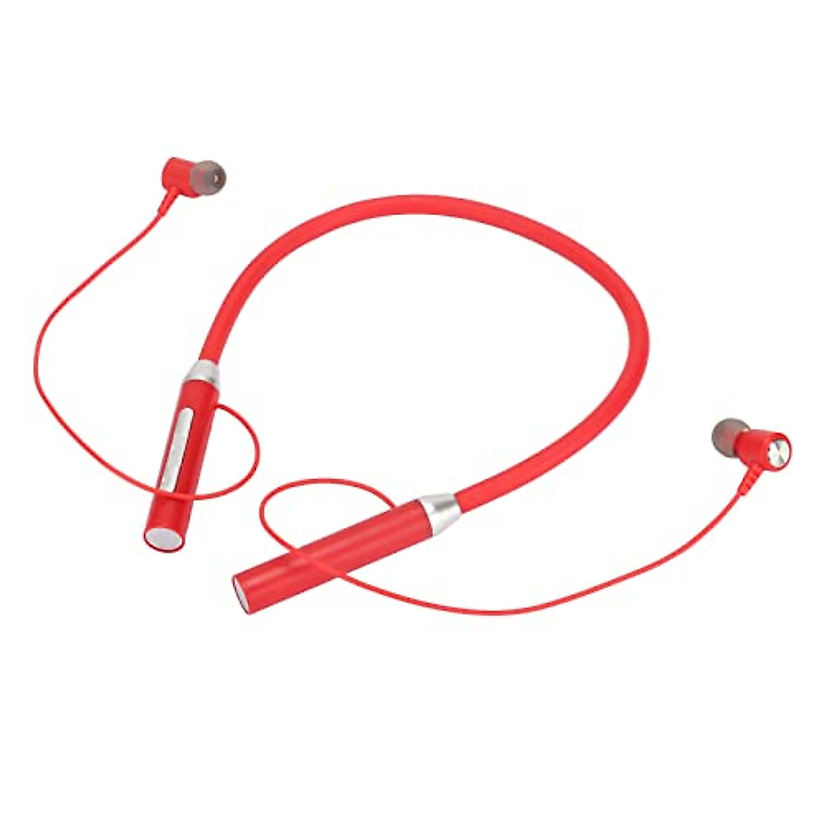 BT 5.2 Neckband Earbuds, Wireless Magnetic Headphones, IPX5 Waterproof Stereo Ergonomic Enhanced Bass Sports Earphone with Multi Functional Buttons for Exercising (Red)