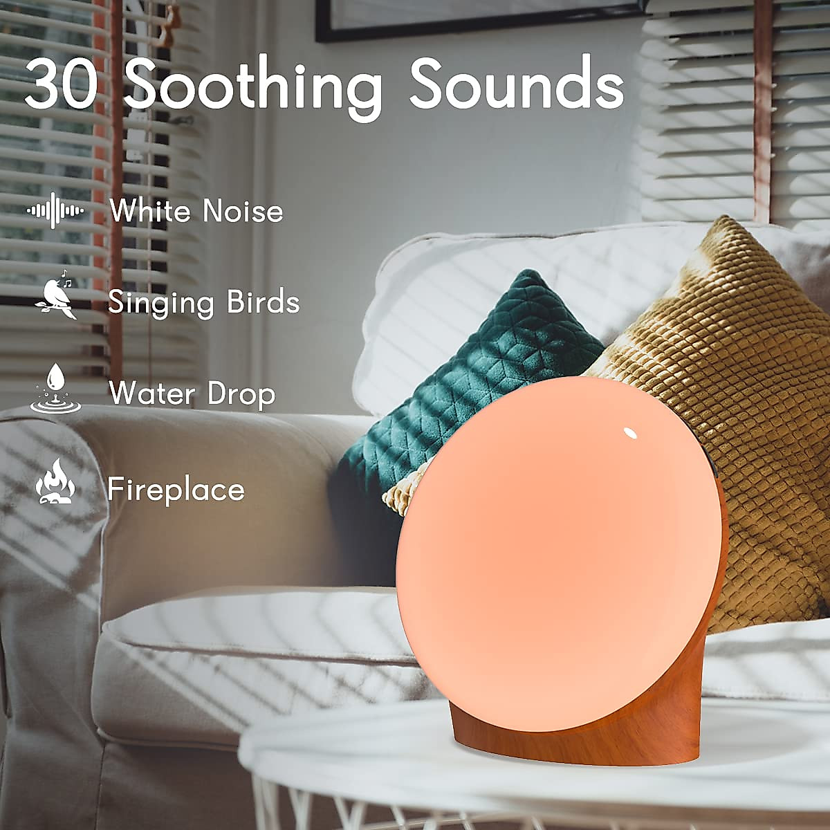 Brown Noise Sound Machine with 30 Soothing Sound White Noise Machine 12 Colors Night Light with 36 Volume Levels and Memory Function 4 Timers 10 Adjustable Brightness Sleep Machine for Baby Adult Kids