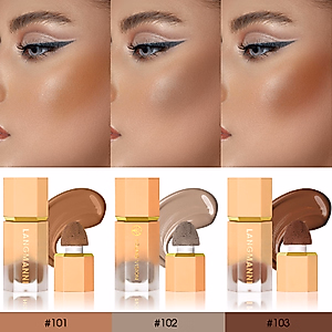 BEFIVECOK Liquid Contour Stick Makeup - Cream Face Contour Wand with Cushion Applicator, Natural Matte Long Lasting Creamy Bronzer Contour, Lightweight Silky Blendable (#01 LIGHT TO MEDIUM)