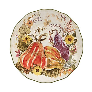 Certified International Harvest Morning Salad/Dessert Plates, Multicolor, Medium, Set of 4