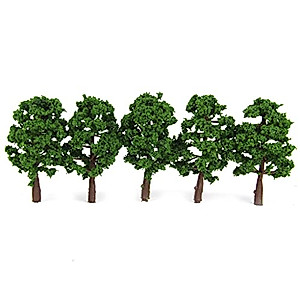 LoveinDIY 100pcs Plastic Model Trees N Scale Train Street Layout Railway Landscape 8cm