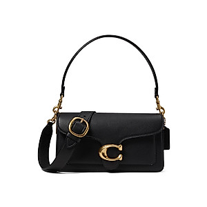COACH Polished Pebble Leather Tabby Shoulder Bag 26, Black, One Size