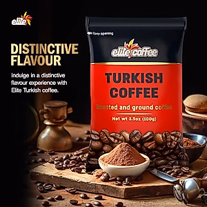 Elite Turkish Ground Roasted Coffee Bag, 3.5000-ounces (Pack of 10)
