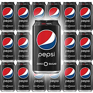 Pepsi Zero Sugar, 12 Fl Oz Cans (Pack of 18, Total of 216 Fl Oz)