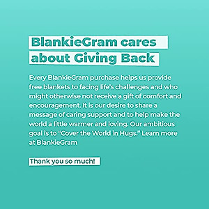 BlankieGram “Bravery” Throw Blanket – Gift Ideas and Gifts for Women and Men Make Great Comfort Gifts, Pink