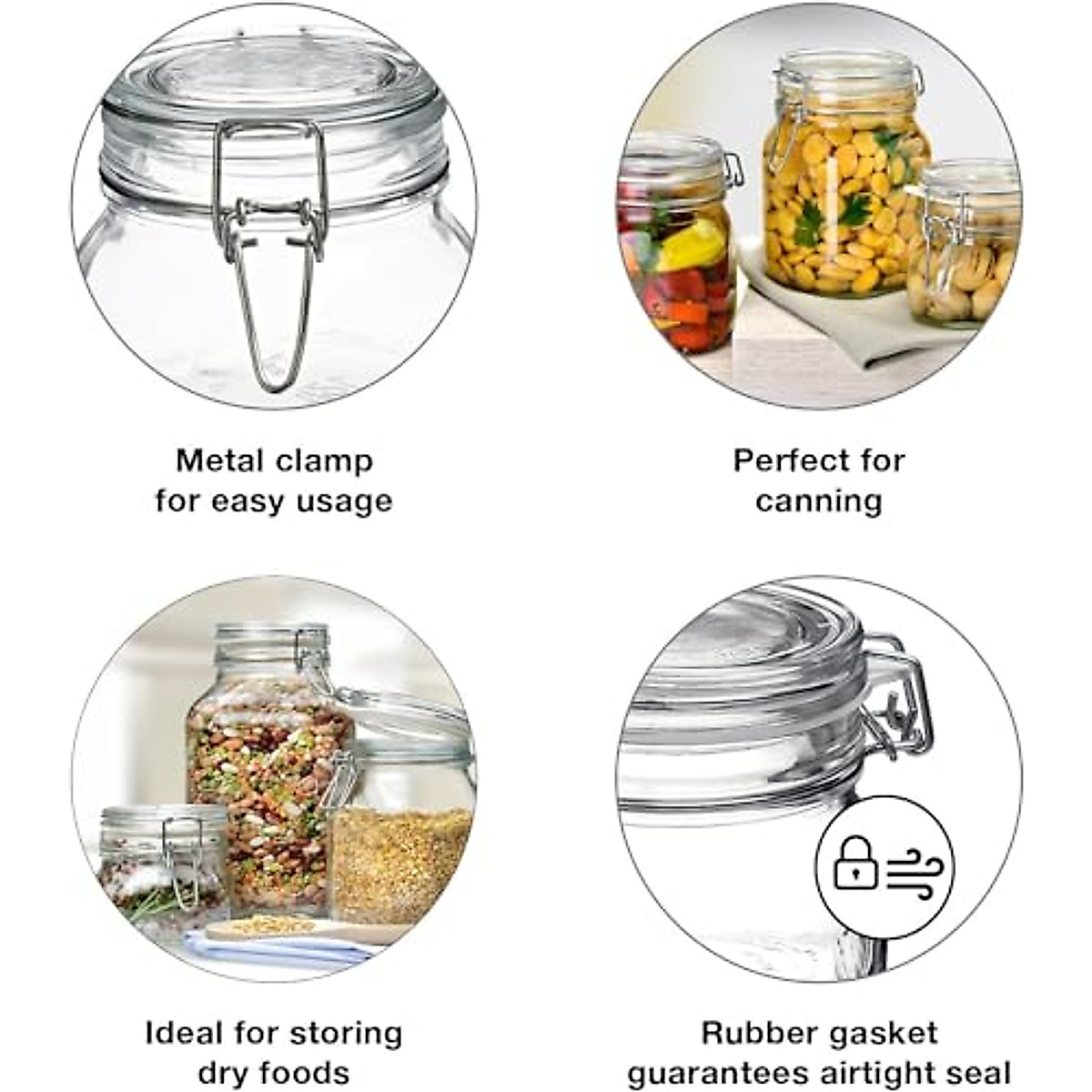 Bormioli Rocco Fido Cylinder Collection - Fido Jar - .62 Liter (21 ounce) - Clear