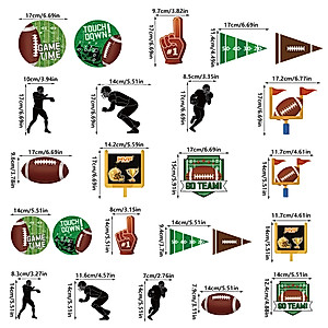 54 PCS Football Party Decorations Football Hanging Swirl for Football Birthday Party Football Game Day Sports Theme Party Supplies