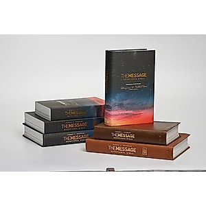 The Message Devotional Bible, Large Print (Leather-Look, Brown): Featuring Notes and Reflections from Eugene H. Peterson