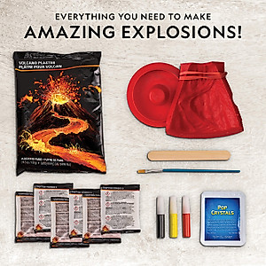 NATIONAL GEOGRAPHIC Ultimate Volcano Kit – Erupting Volcano Science Kit for Kids, 3X More Eruptions, Pop Crystals Create Exciting Sounds, STEM Science & Educational Toys (Amazon Exclusive)