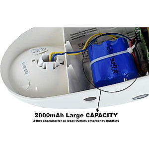 Outdoor Rated High Output White LED Emergency Light (Bug Eyes) with Battery Backup, Wet Location Listed, 90-Minute Minimum Capacity, 120V-277V (2 Pack)
