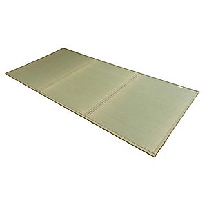 FULI Japanese Tatami Mattress, Igusa Mat (100% Japanese Rush Grass) Folds in Three, Made in Japan (Natural, Twin XL)