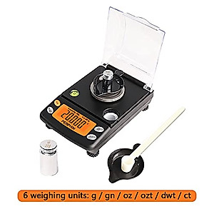 Milligram Scale 50g by 0.001g, Mg Scale USB, Digital Powder Scale, Large LCD Display, Mg Scale for Powders, 6 Weighing Units, Precision Milligram Scale for Reloading Capsule Supplement Medicine