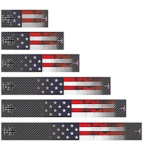 White Water Archery Carbon Fiber 2 Non-Laminated for God and Country American Flag Fade 2 Arrow Wraps 15 Pc Pack Choose Length Width (4, 1.25)