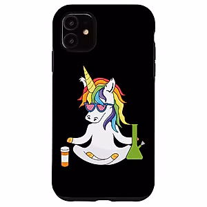iPhone 11 Weed Unicorn Kush 420 THC CBD Blunt Joint Bong Vape Smoke Case