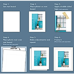 Golden State Art, Uncut 11x17 White Mats Matboards, Acid Free, for Photos, Frames, DIY Projects (10 Pack, 11x17 Inches)