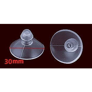 QMseller 30mm/1.2" Furniture Desk Glass Rubber Transparent Anti-Collision Suction Cups Sucker Hanger Pads for Glass Plastic Without Hooks, Pack of 8