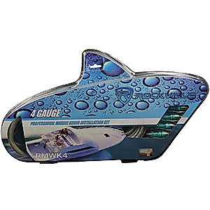 Rockville RMWK4 4 AWG Gauge Waterproof Marine Amplifier/Amp Install Wire Kit