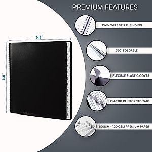2023 Ensight Tabbed Appointment Book & Planner (8.5 x 11) inches, Daily Hourly Weekly Planner, Calendar and Schedule Book 15-Minute time Slots, Durable Twin-Wire Fastening, Business and Personal (2023 Black New Edition)