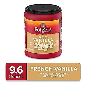 Folgers French Vanilla Flavored Ground Coffee, 9.6 Ounce
