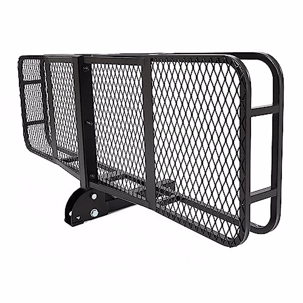 HECASA 60 X 21 X 6 Inch Folding Hitch Mount Cargo Carrier Rack Rear Luggage Basket w/ 2" Receiver for Car SUV Trailer Truck Van Steel