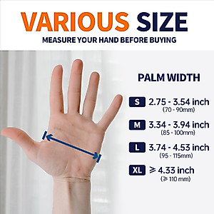 Supmedic Nitrile Exam Glove, 3.5 mil Disposable Medical Gloves Powder-Free Latex-Free, Case of 1000 pcs (Blue) (Large)