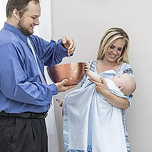 Custom Catch Personalized Baptism Baby Blanket Gift - Boy Name for Christening (Blue, 1 Text Line)