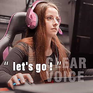 GIZORI Xbox One Headset, PC Gaming Headset with 7.1 Surround Sound Stereo, PS4 Headset with Noise Canceling Mic & LED Light, Compatible with Xbox One, PS4, PS5, PC, Sega Game Gear