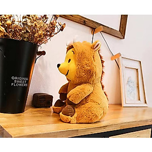BAI LAN HEI Winnie The Pooh Stuffed Animal 35cm, 13.8'' Kawaii Cartoon Pooh Bear Doll Plush Toy Gifts for Boys Girls, Children's Day Gift Brown & Yellow