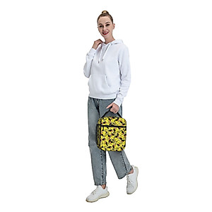 Gbuzozie Funny Rubber Ducks Lunch Bag Insulated Portable Reusable Lunch Box With Zipper For Picnic Work Office Travel School