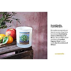 La Montaña Winter Oranges | Luxury Home Scented Candles Inspired by Spain | Natural Wax | Valencia Orange, Cinnamon, Red Apple, and Clove