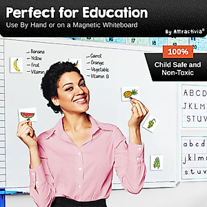 Dry Erase Magnetic Labels 2.8 x 1.8 in, Small Dry Erase Magnets, 40-Pack, White Erasable Write-On All-Purpose Labels, for Office, Education, Home, Whiteboard