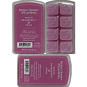 Better Homes & Gardens. Better Homes and Gardens - White Grapefruit and Pear 3.5oz Scented Wax Cubes 3-Pack, 3.5oz (99.2g) x 3, Pink