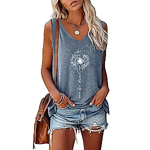 ETCYY Women Sleeveless Tank Tops Workout Shirts Summer Loose Fit Athletic Yoga T Shirts