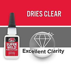 J-B Weld 33120H SuperWeld Glue - Clear Super Glue - 20g