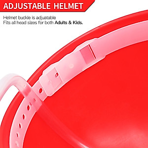 NOVELTY PLACE Drinking Helmet - Can Holder Drinker Hat Cap with Straw for Beer and Soda - Party Fun - Red