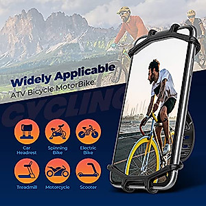 ORIbox Bike Phone Mount, Motorcycle Handlebar Mount, 360° Rotation Silicone Bicycle Phone Holder, Compatible with iPhone 13/12/11 Pro Max XS Max XR X 8 7 6S Plus SE 2022 12 mini,Samsung Galaxy