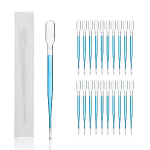 Maccx 100pcs Sterile Transfer Pipettes, Vol. 5ml, 2ml Graduated, 155mm Long, Essential Oils Pipettes, Low-Density Polyethylene Material, Individual Peel-Pack, TPP5155-100