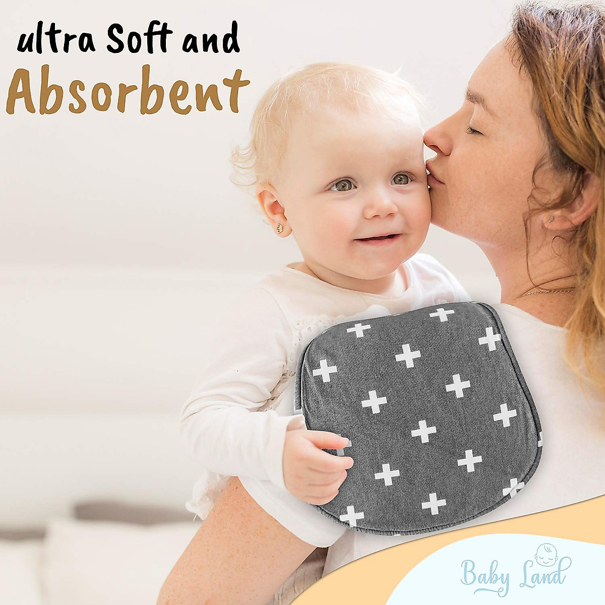 Organic Burp Cloths for Baby Boys Girls - 5-Pack Ultra Absorbent Burping Cloth, Burp Clothes, Newborn Towel - Milk Spit Up Rags - Burpy Bib for Unisex, Boy, Girl - Burp Cloths Set