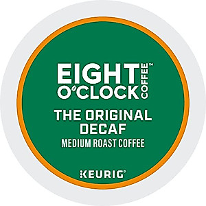 Eight O'Clock Cofee Original Decaf, Keurig Single Serve K-Cup Pods, 72 Count (6 Packs of 12)
