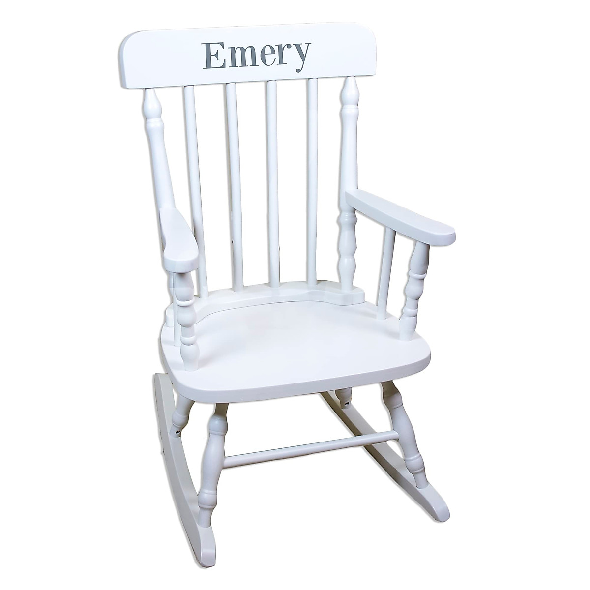 My Bambino Personalized White Wood Rocking Chair Baby Gift