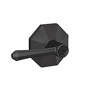 SCHLAGE F51A DMP 622 RWD Dempsey Lever with Rosewood Trim Keyed Entry Lock, Matte Black