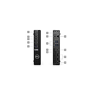 Dell Optiplex 5080 Micro Tower Desktop | Core i5-10500T - 256GB SSD Hard Drive - 16GB RAM | 6 cores @ 3.8 GHz Win 11 Pro Black (Renewed)