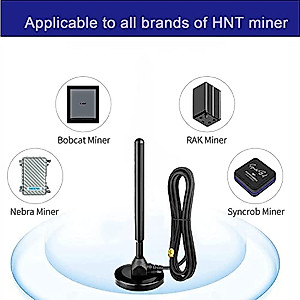 Waterproof Replacement 5.8dBi Strengthen Magnet Base Pure Copper 915MHZ LoRa Gateway Antenna with 3M/10FT Cable for Helium Hotspot RAK Nebra Bobcat 300 SenseCAP M1 Hotspot HNT Finestra Miner, Eifagur