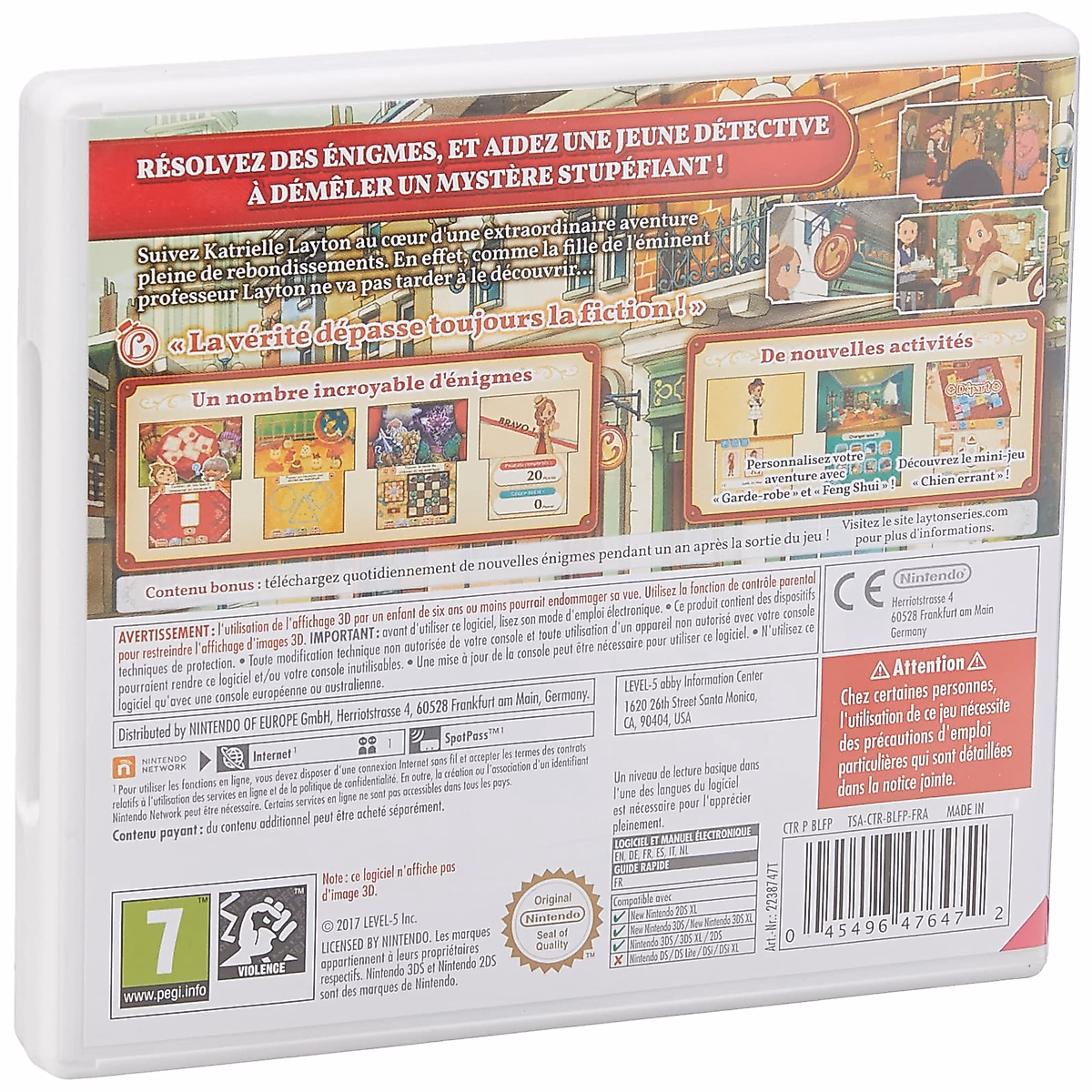 Aventure Layton KATRIELLE ET LA Conspiration DES MILLIONNAIRES - 3DS