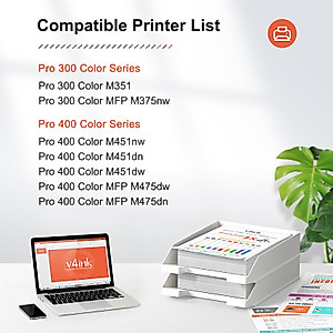 v4ink Remanufactured Toner Cartridge Replacement for HP 305X 305A CE410X CE410A Toner High Yield Black Ink for HP Pro 400 MFP M475dn M475dw M451nw M451dn M451dw PRO 300 M375nw M351 Printer