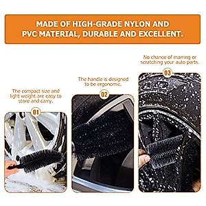Detailing Brush Wheel Cleaner Brush Detail Brushes Detailing Brushes Car Cleaning Brush Wheel Tire Cleaner Rim Detail Car Wheel Cleaning Brush Tile Cleaning Brush Cleaner Brush