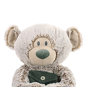 DEMDACO Pocket Prayer Teddy Bear Soft Grey 16 inch Plush Fabric Stuffed Animal Toy